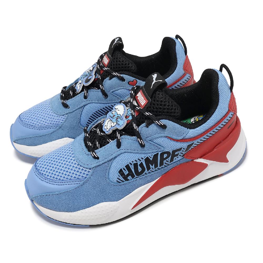Puma 彪馬 x Smurfs 休閒鞋 RS-X The Smurfs PS 中童 藍 紅 小朋友 聯名 運動鞋 39478401 ...