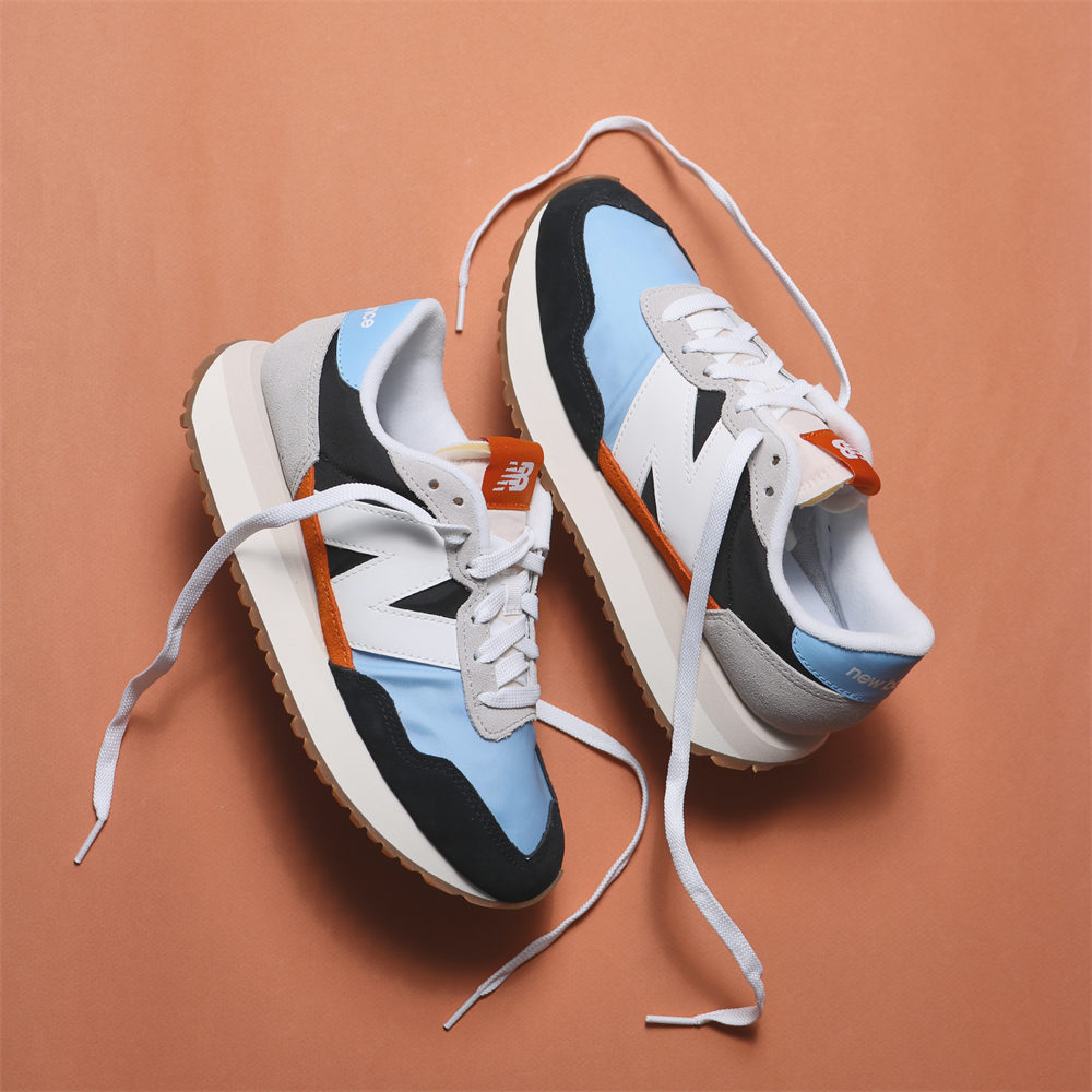 NEW BALANCE 休閒鞋 NB237 白 水藍 黑 麂皮 拼接 復古 男女 MS237EB - PChome 24h購物