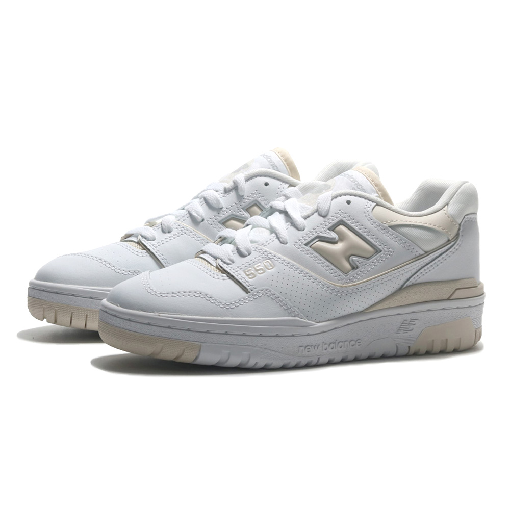 NEW BALANCE 休閒鞋 NB 550 白 奶茶色 皮革 復古鞋 女 BBW550BK - PChome 24h購物