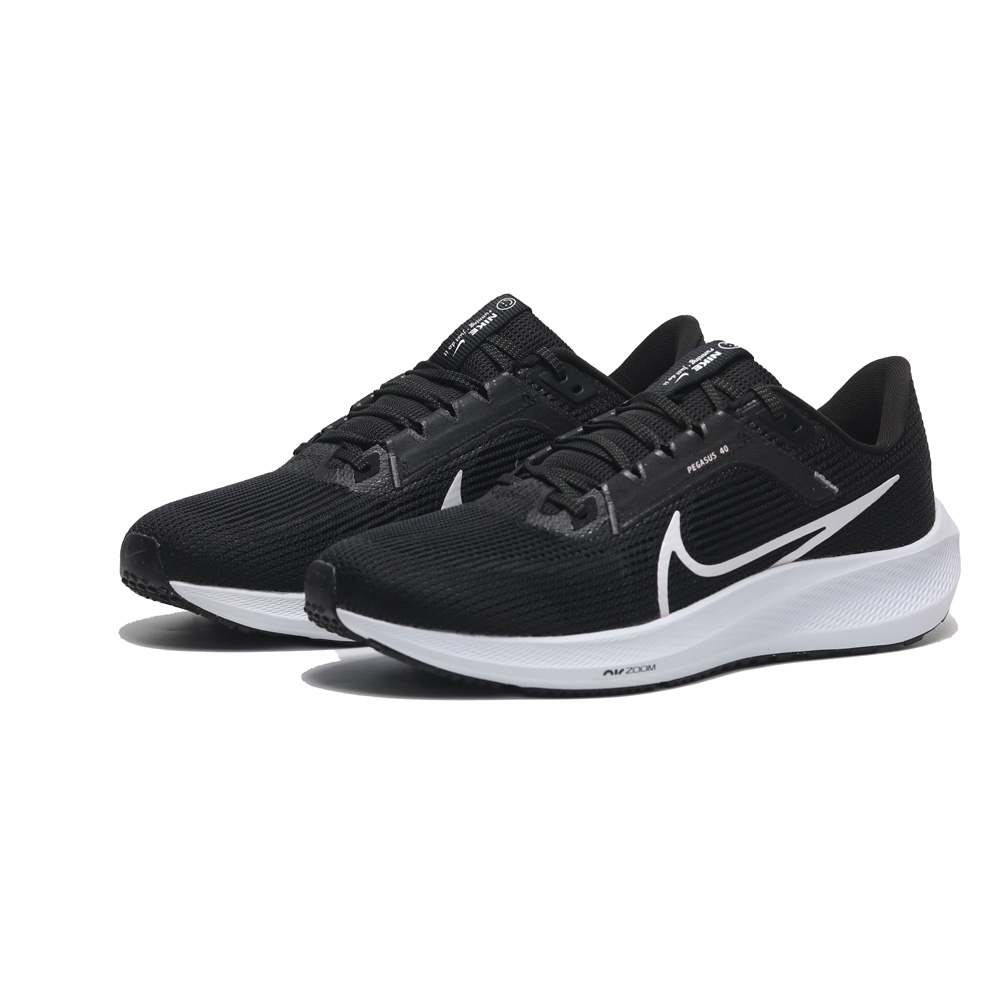 NIKE 慢跑鞋 AIR ZOOM PEGASUS 40 黑白 小飛馬 緩震 運動鞋 男 DV3853-001 - PChome 24h購物