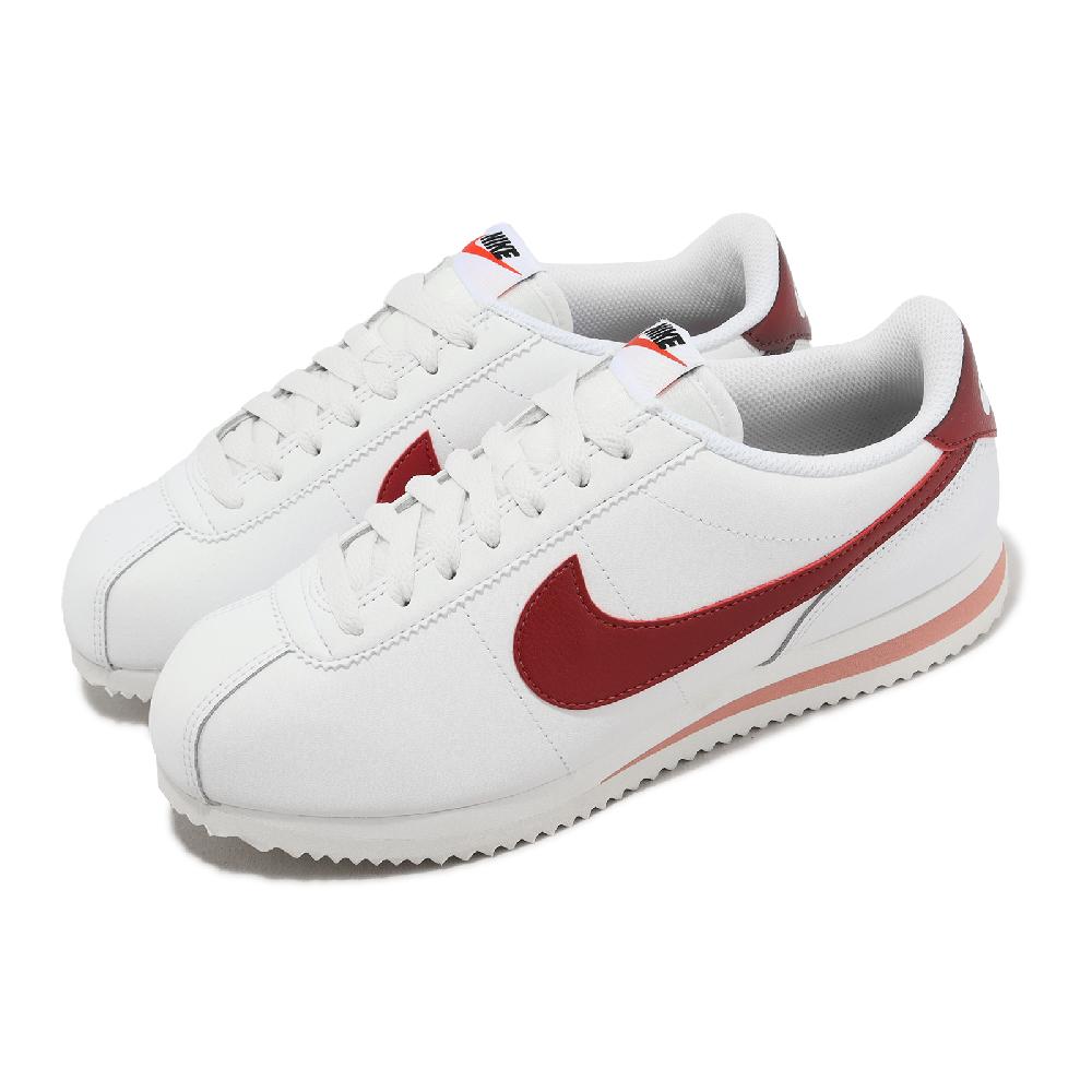 Nike 耐吉 阿甘鞋 Wmns Cortez 女鞋 白 紅 復古 皮革 小白鞋 休閒鞋 DN1791-103 - PChome 24h購物