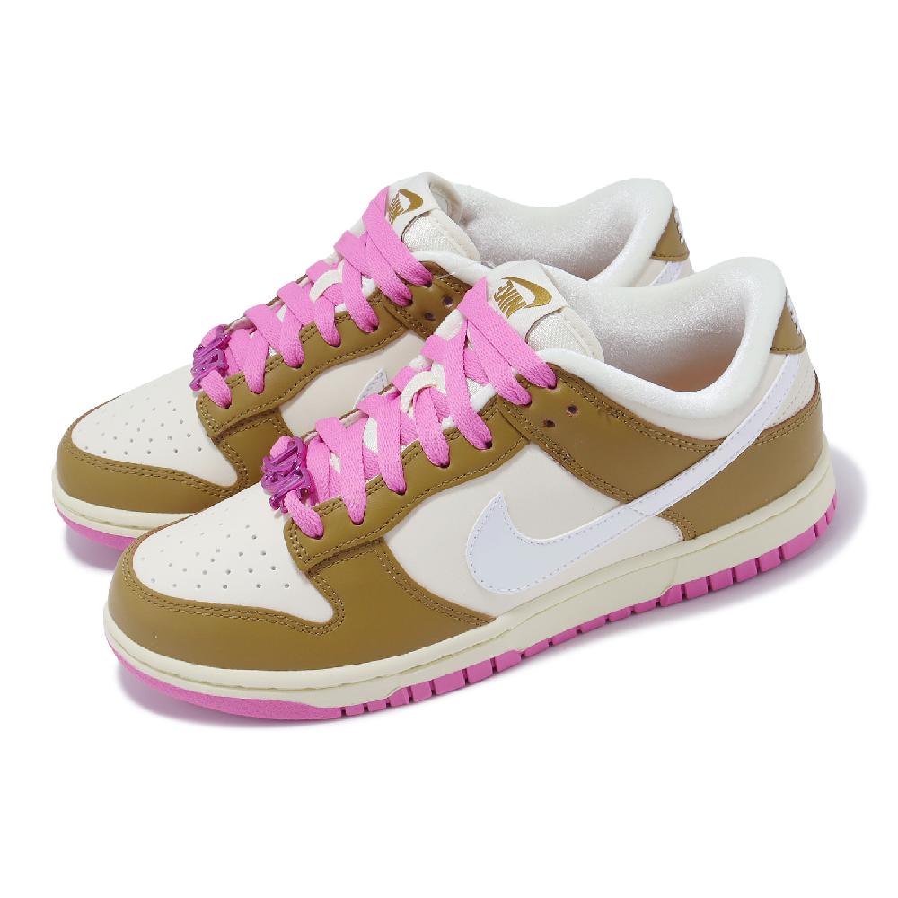 Nike 耐吉 休閒鞋 Wmns Dunk Low SE Just Do It 女鞋 卡其 粉 皮革 經典 低筒 FD8683-700 ...