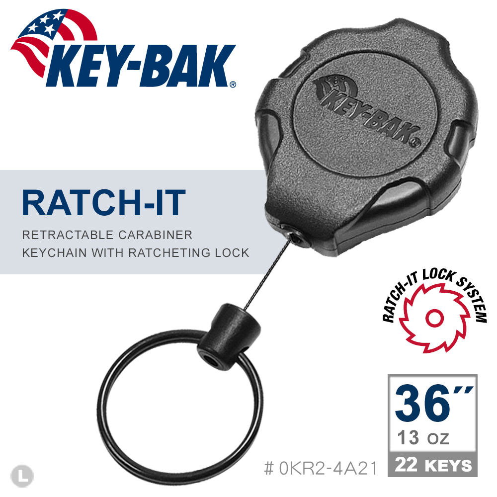 KEY BAK Ratch-It 鎖定系列 36吋超級負重伸縮鑰匙圈(附背夾) - PChome 24h購物