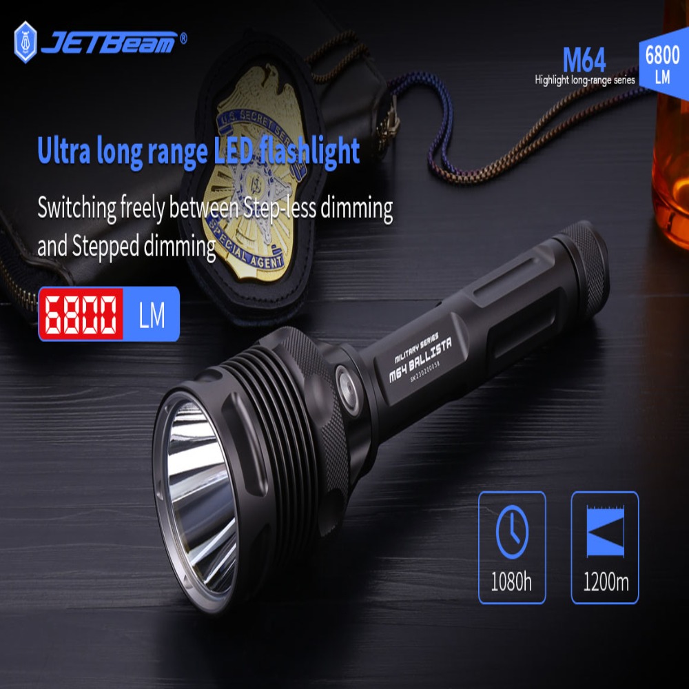 JETBeam M64 6800流明 搜救光束手電筒 - PChome 24h購物