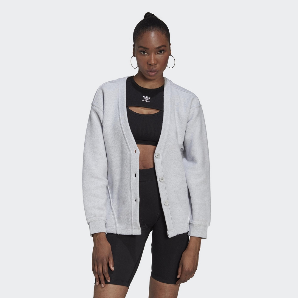 【ADIDAS】CARDIGAN 女 圓領套頭衫-HL9165 - PChome 24h購物