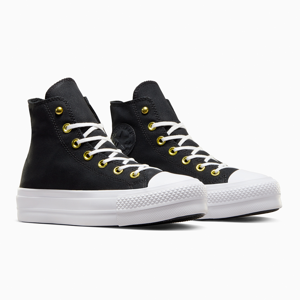 【CONVERSE】CTAS LIFT HI 高筒 休閒鞋 厚底鞋 鉚釘鞋 女鞋 黑色-A05453C - PChome 24h購物