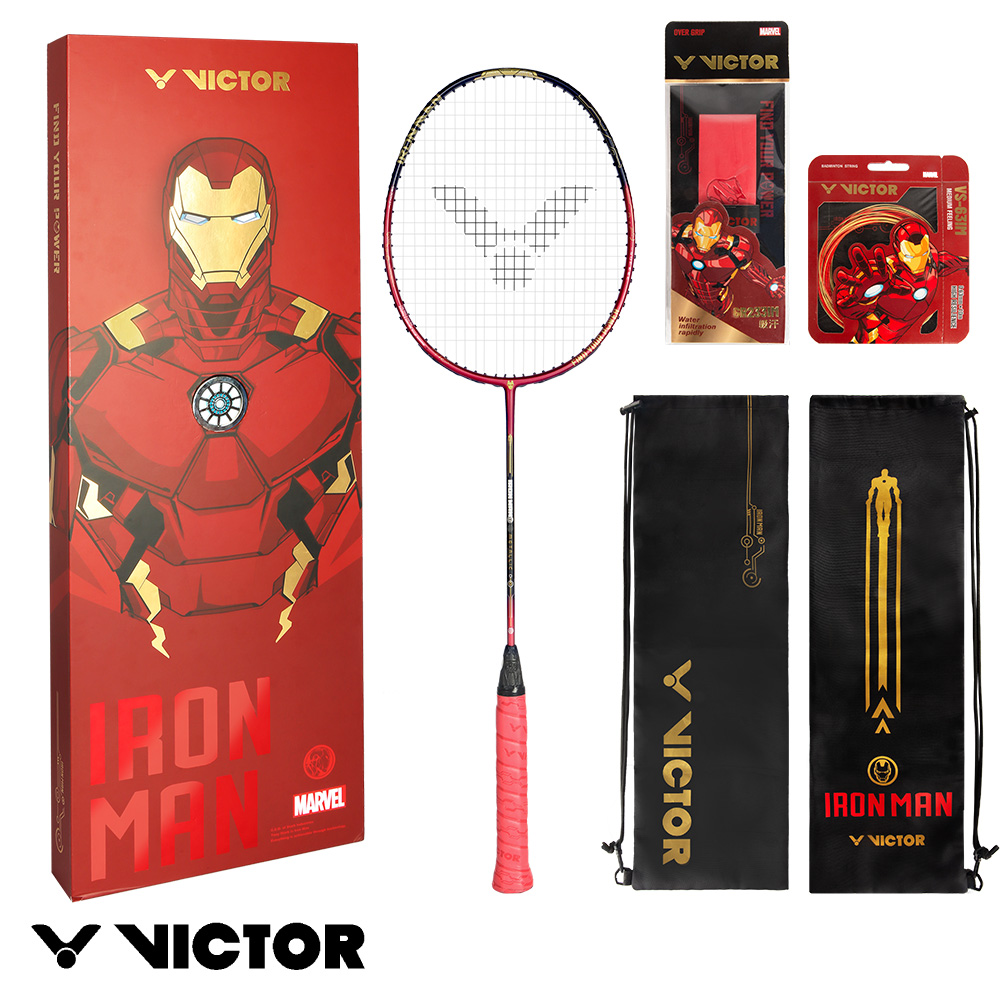 【VICTOR 勝利體育】VICTOR-鋼鐵人系列限量羽球拍禮盒Iron Man Limited Racket Set by VICTOR ...
