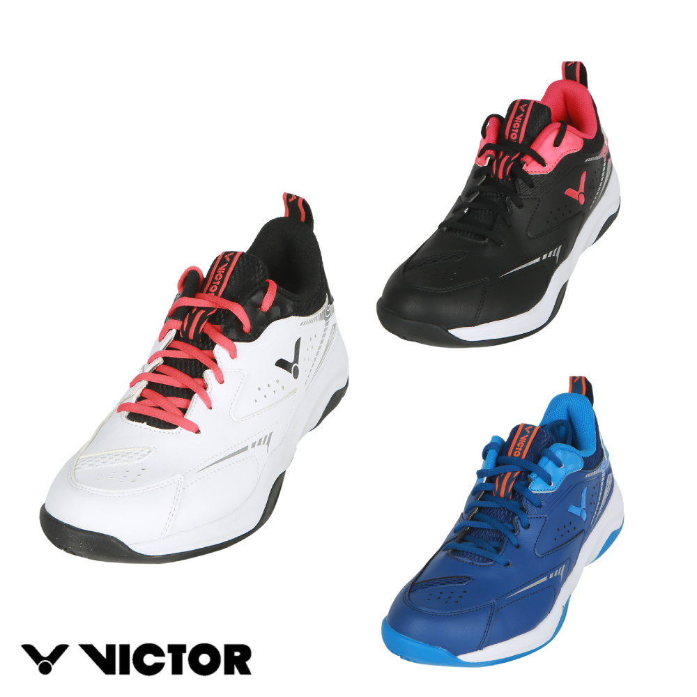 【VICTOR 勝利體育】羽球鞋 寬楦(A230 AC/CD/FM 亮白 瑪瑙黑/瑪瑙黑 杜鵑紅/明亮藍 海島藍) - PChome 24h購物