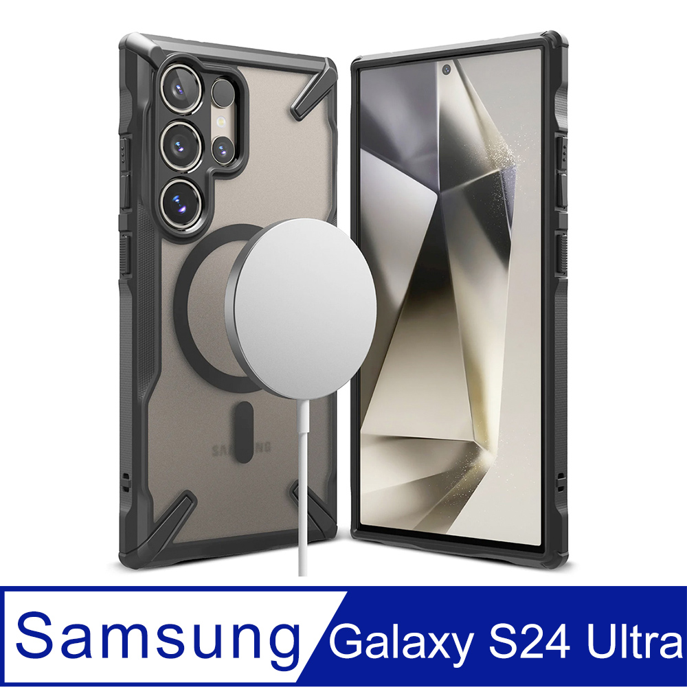 Rearth 三星 Galaxy S24 Ultra (Ringke Fusion X Magnetic) 磁吸式保護殼(霧黑 ...