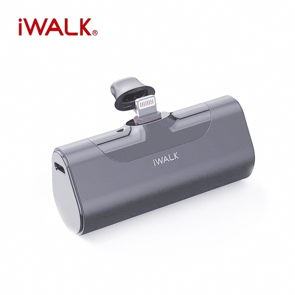 【iWALK】Lightning 四代 4500mAh 直插式口袋電源 行動電源-燎原灰 - PChome 24h購物