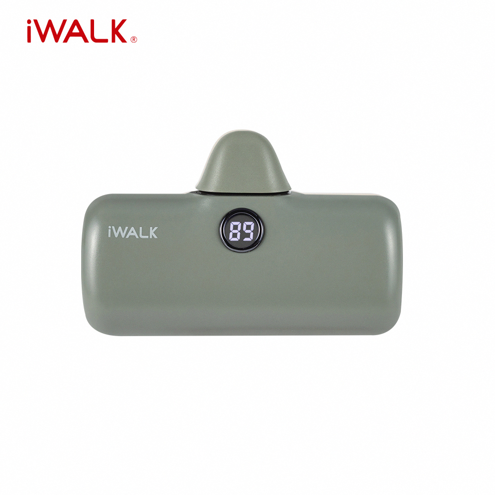 【iWALK】Pro 五代 Lightning 快充數顯版 直插式口袋電源 行動電源 4800mAh-叢林綠 - PChome 24h購物