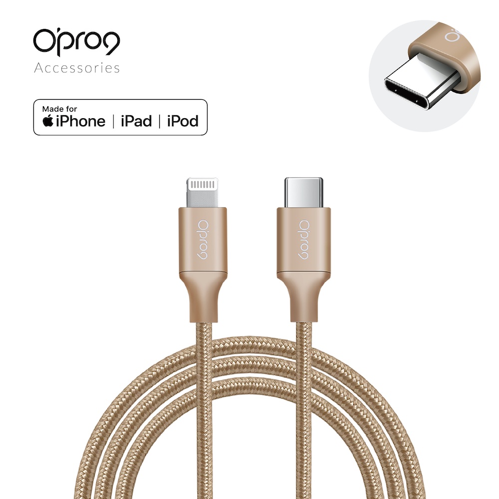 【Opro9】iSyncable蘋果編織數據線 (沙漠色) - PChome 24h購物