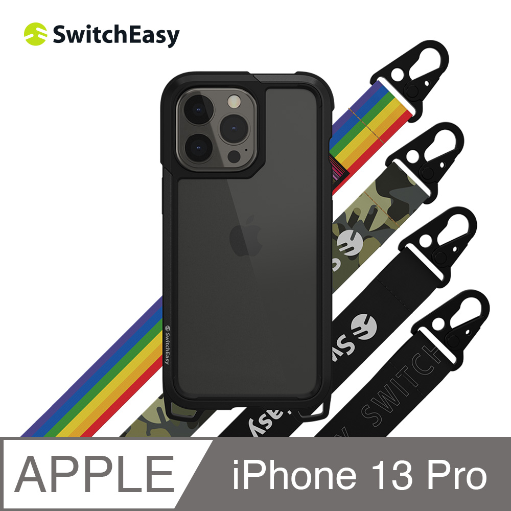 美國魚骨 SwitchEasy iPhone 13 Pro 6.1吋 Odyssey 掛繩軍規防摔透明殼 彩虹 - PChome 24h購物