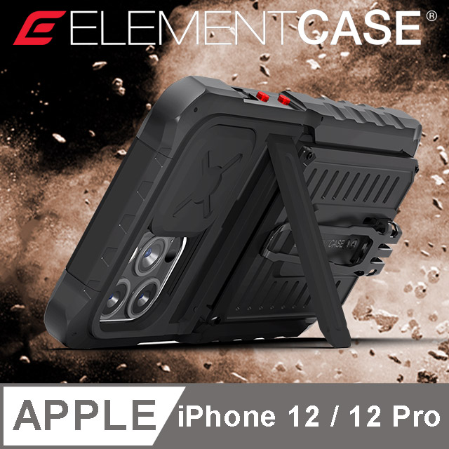 美國 Element Case Black Ops iPhone 12/12 Pro 黑色行動頂級軍規防摔殼 - 黑 - PChome 24h購物