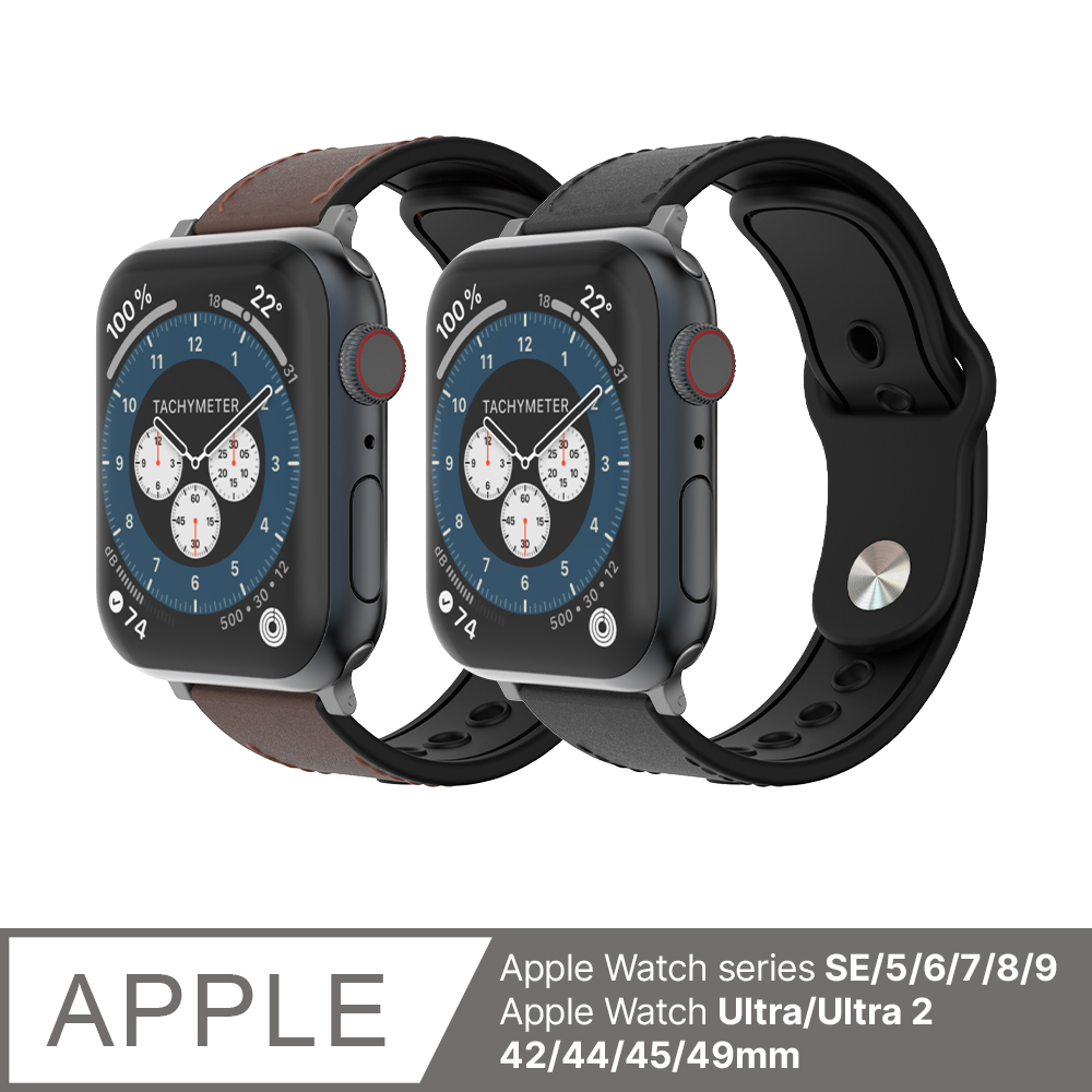 JTLEGEND Apple Watch series(42/44/45/49mm) Sheer真皮防潑水錶帶 - PChome 24h購物