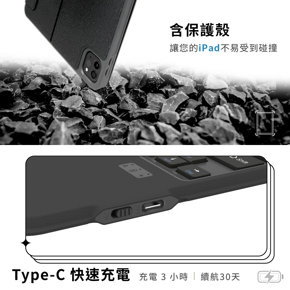 【eiP】Magnetix 磁吸可拆式iPad鍵盤 - PChome 24h購物