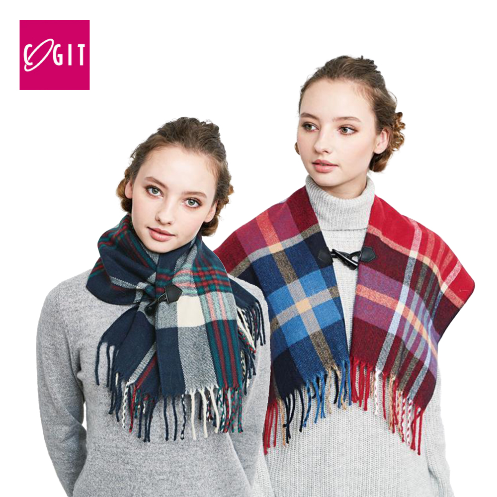 日本COGIT 2way造型牛角扣披肩圍巾 - PChome 24h購物