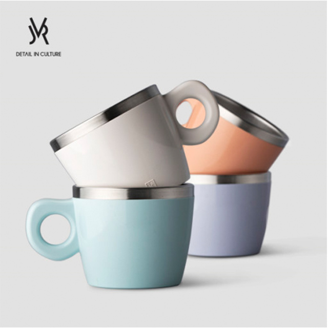 JVR 韓國原裝 Milky馬卡龍不銹鋼馬克杯220ml-共4色 - PChome 24h購物