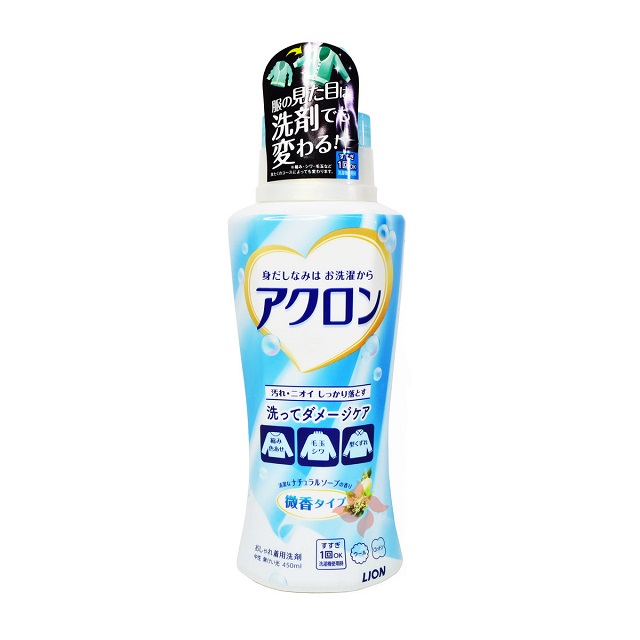 日本【LION】Acron 防縮防皺洗衣精 冷洗精450ml-藍色 - PChome 24h購物